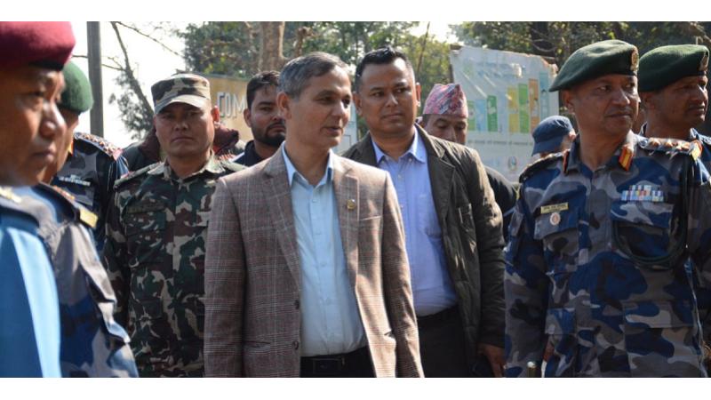Headline Nepal : Online News Portal | Home Minister Aryal Inspects ...